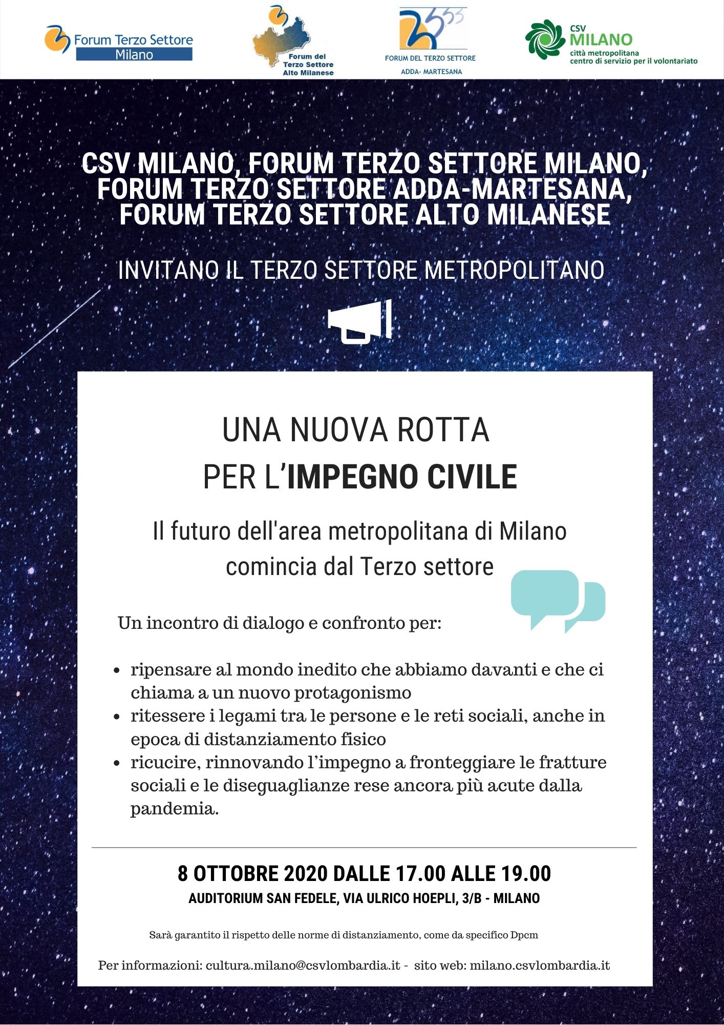 Evento: Una nuova rotta per l’impegno civile nel milanese - CSV Lombardia