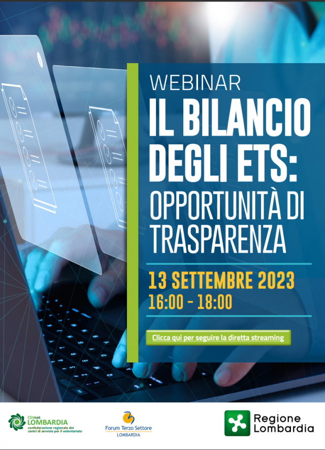 Il bilancio degli ETS: opportunità di trasparenza - CSV Lombardia