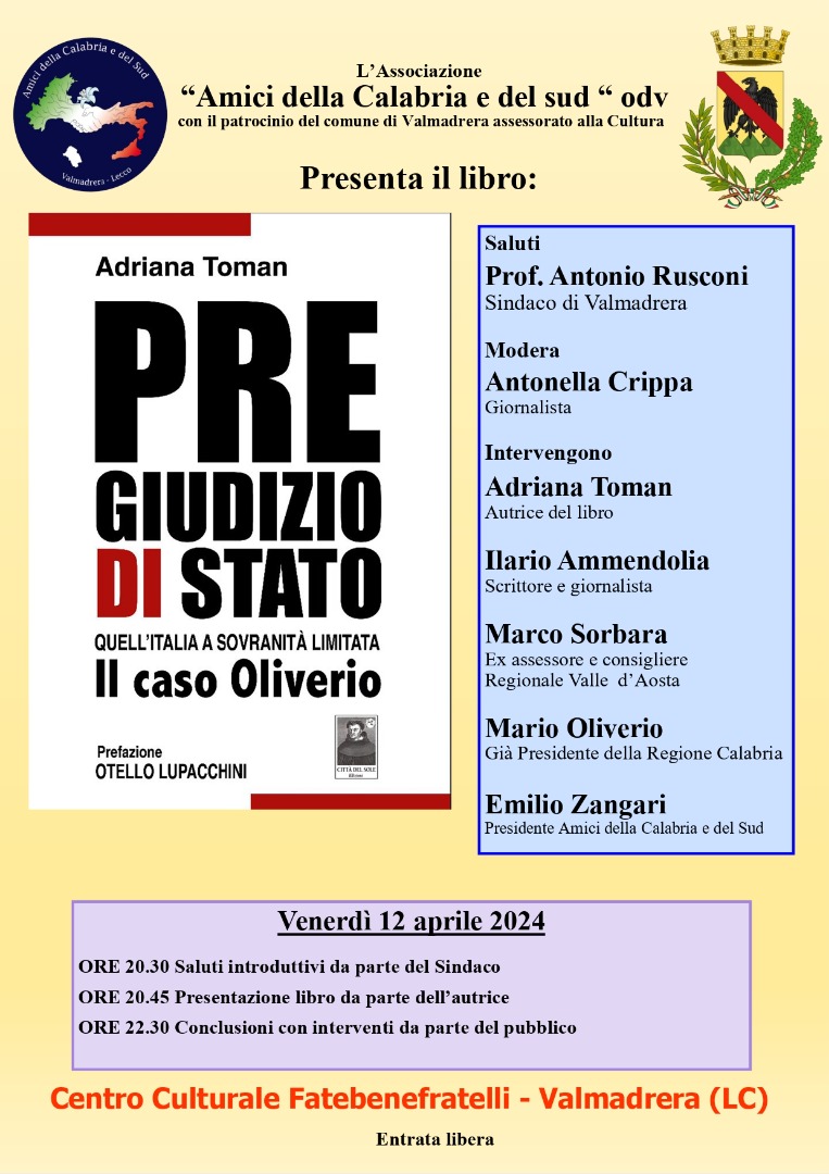 PRESENTAZIONE LIBRO ” PREGIUDIZIO DI STATO” - CSV Lombardia