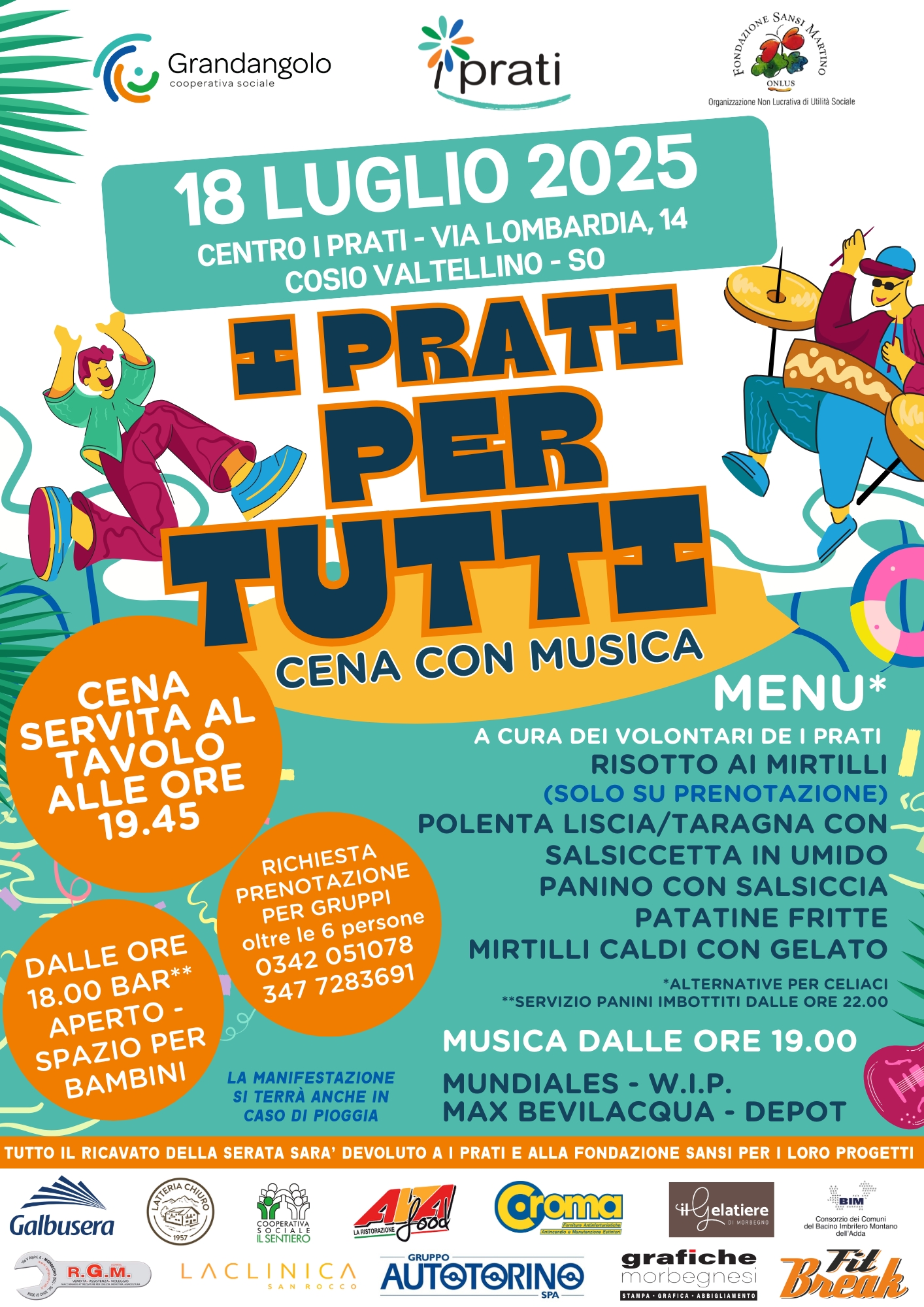 “I Prati per Tutti” 2025: Musica, Cibo e Solidarietà a Cosio Valtellino - CSV Lombardia